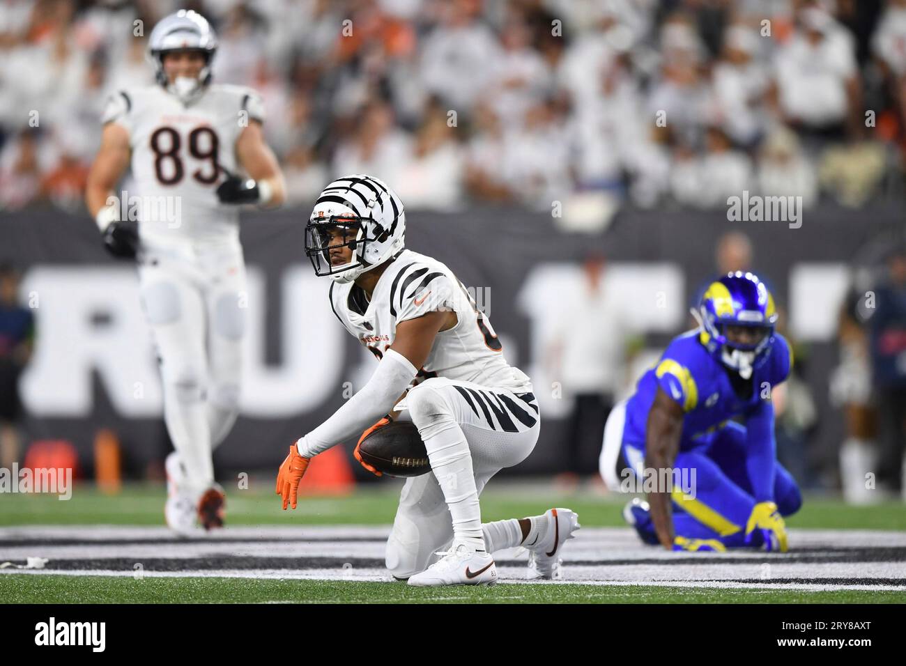 Cincinnati Bengals wide receiver Tyler Boyd (83) celebrates a first ...