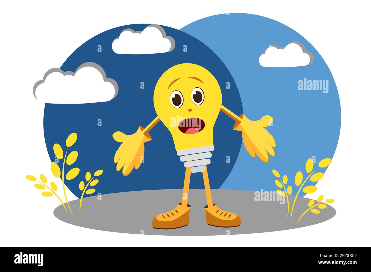 Light bulb with arms and legs Stock Vector Image & Art - Alamy