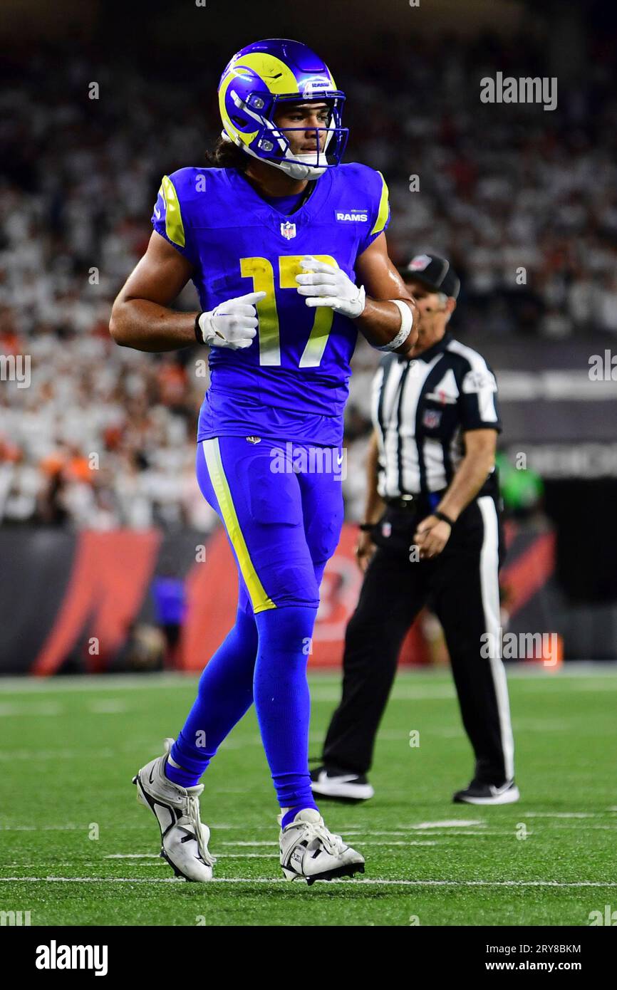 Los Angeles Rams wide receiver Puka Nacua (17) during an NFL football ...