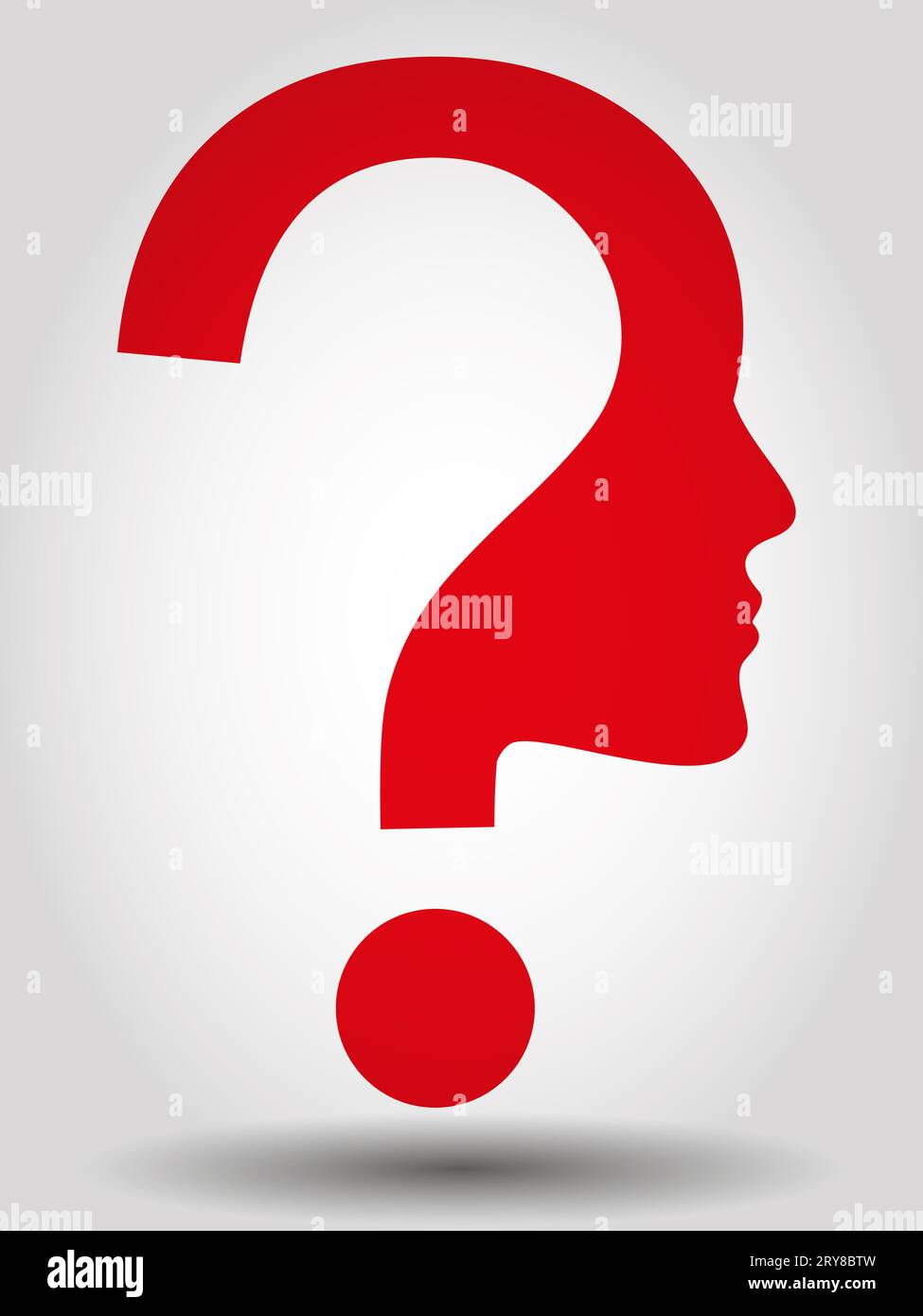 Human face question mark hi-res stock photography and images - Alamy