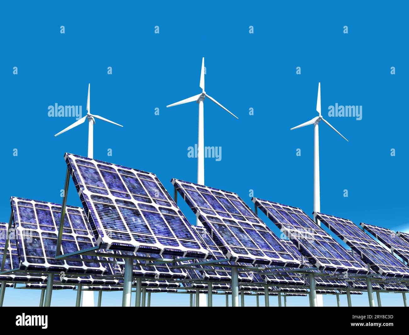 Photovoltaic plant wind generators hi-res stock photography and images ...