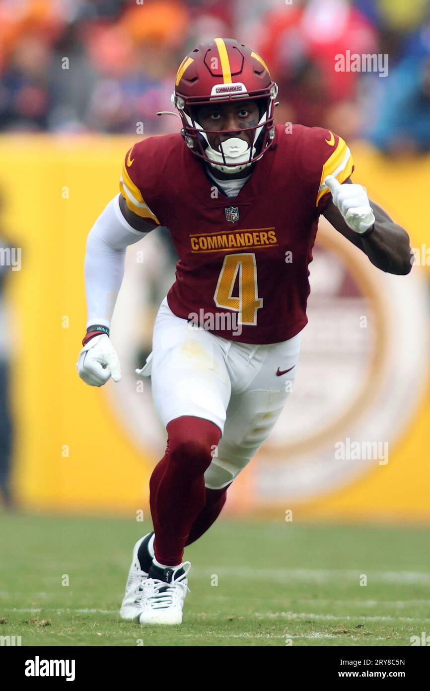 Washington Commanders wide receiver Curtis Samuel (4) runs during an ...