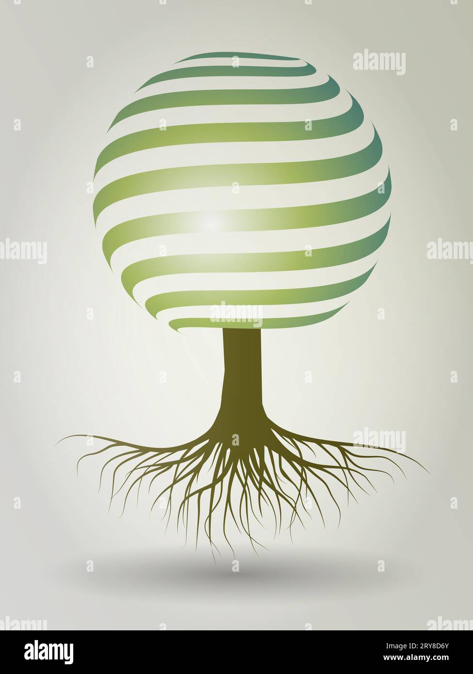 Retro silhouette tree drawing hi-res stock photography and images - Alamy