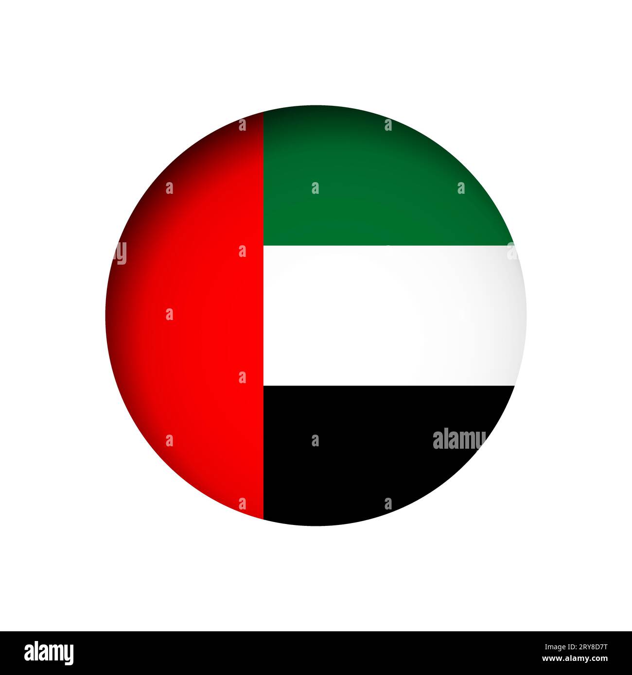 United Arab Emirates flag - behind the cut circle paper hole with inner ...