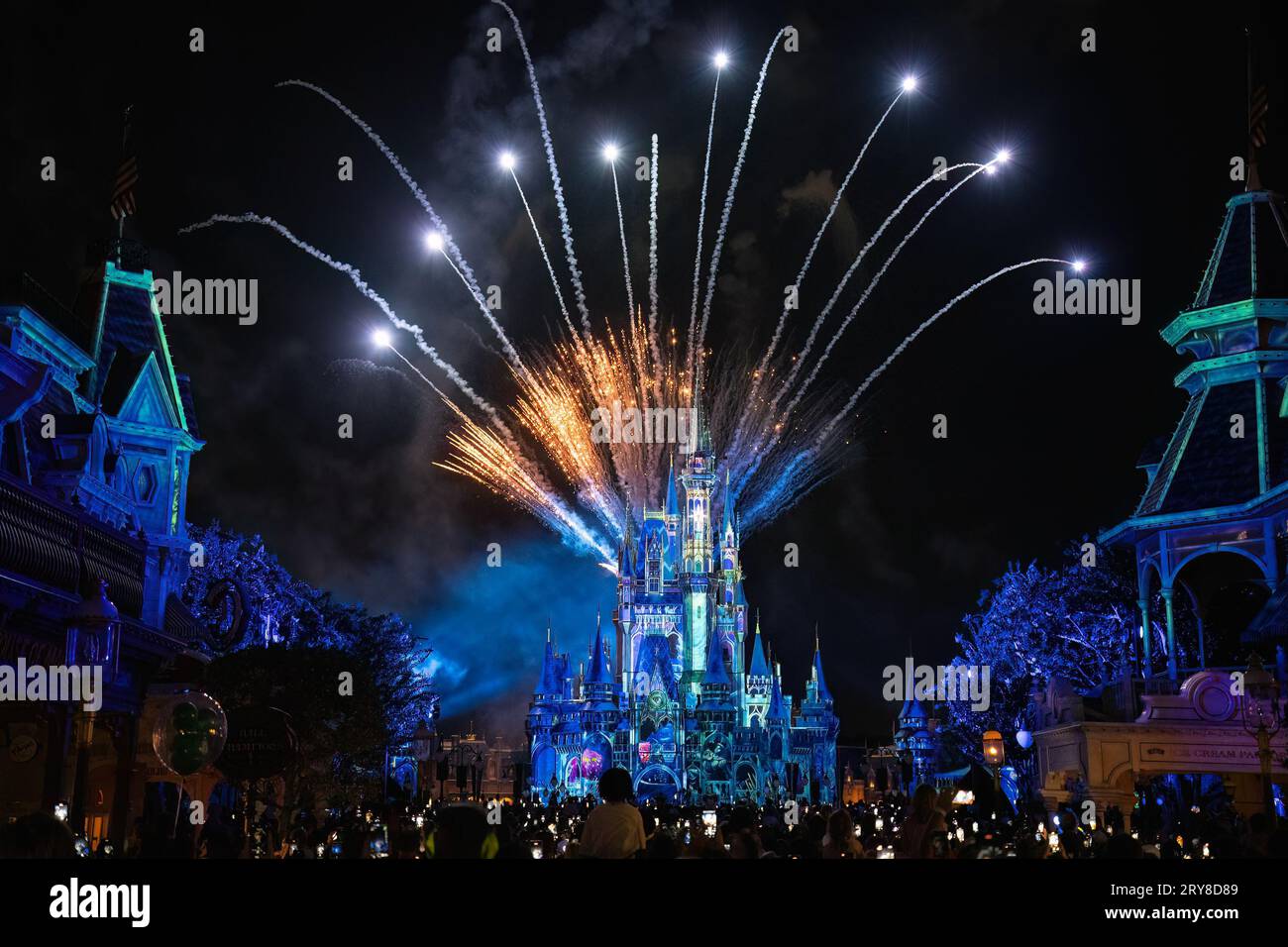Orlando, USA - July 25th, 2023: A crowd of visitors in the Disney World ...