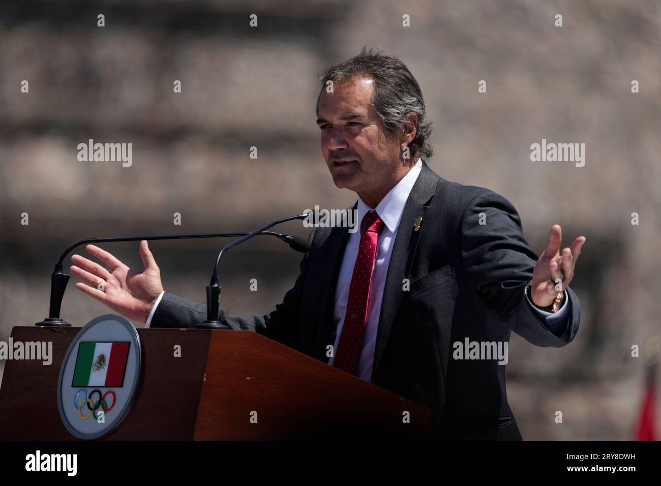 Neven Ilic, president of Panam Sports, attends the lighting ceremony of ...