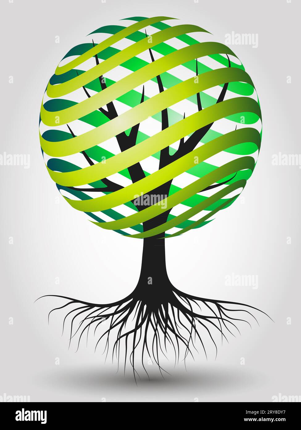 Eco Tree Illustration Stock Photo - Alamy