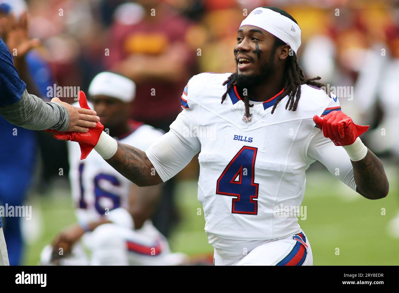Buffalo Bills running back James Cook (4) pictured before an NFL ...