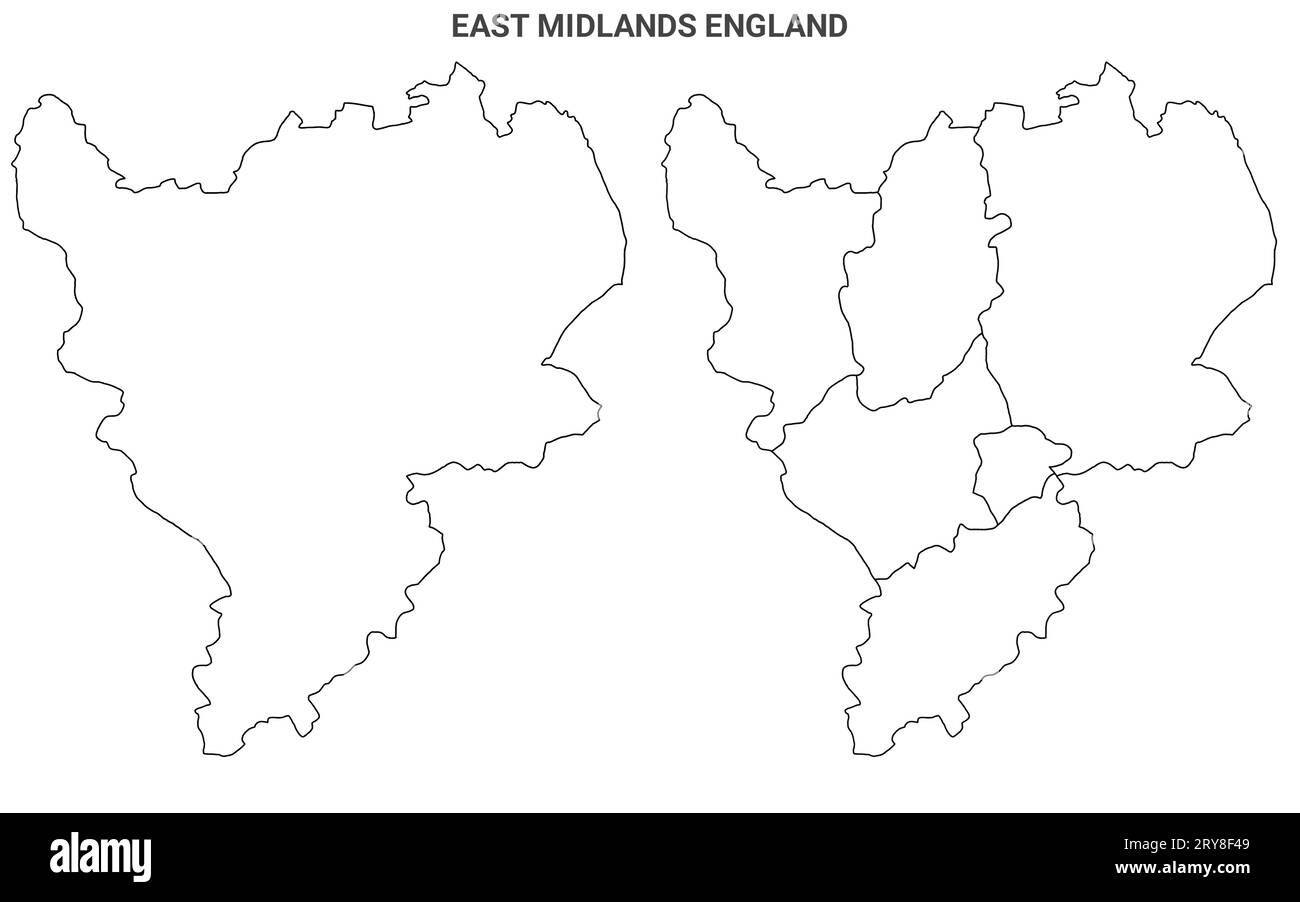 Ceremonial counties map hi-res stock photography and images - Alamy