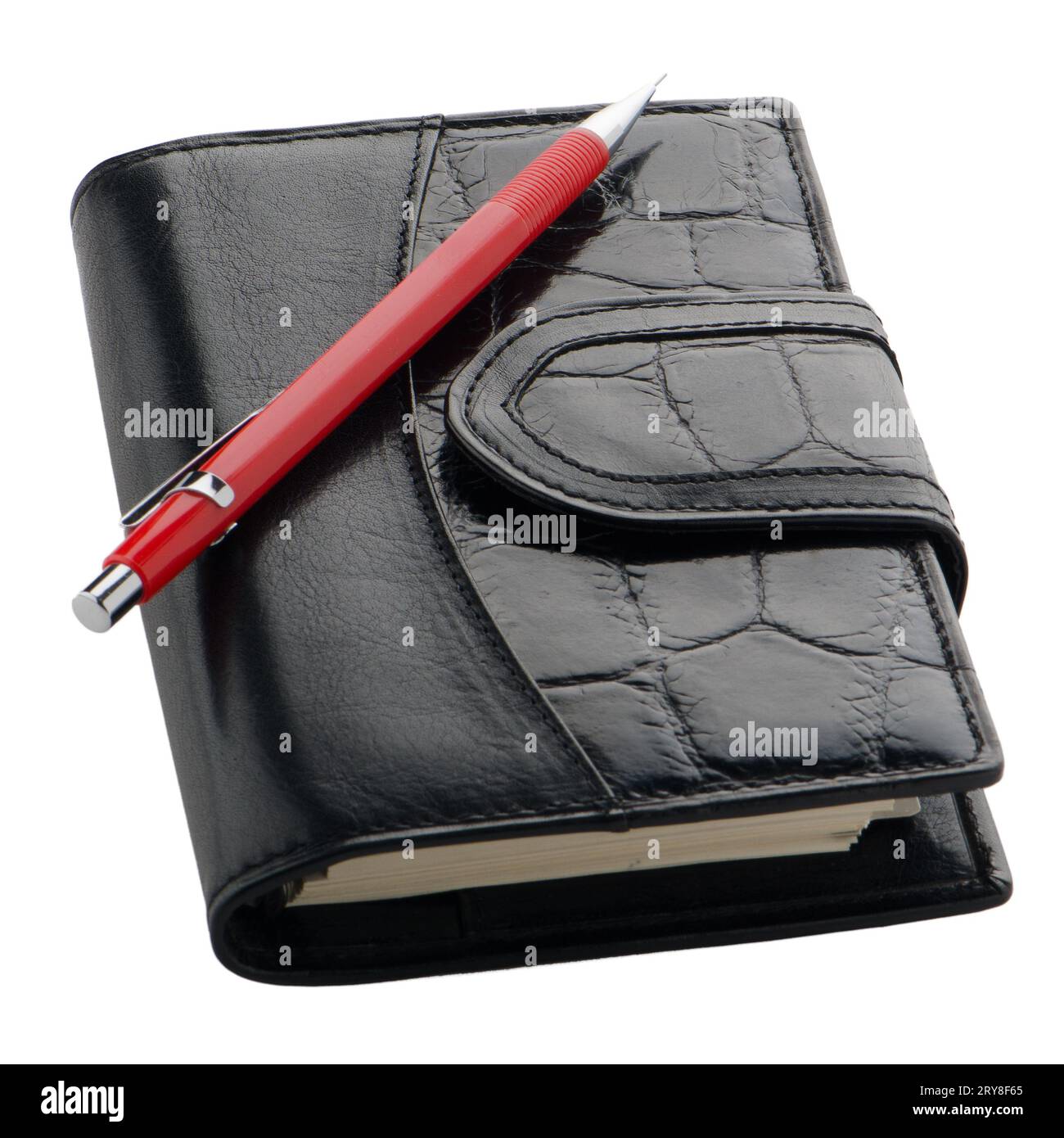 Black leather binding hi-res stock photography and images - Alamy
