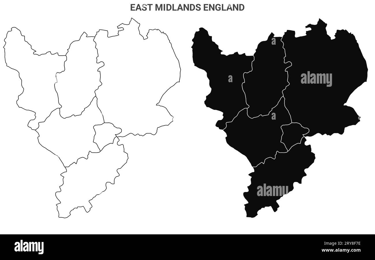 Ceremonial counties map hi-res stock photography and images - Alamy