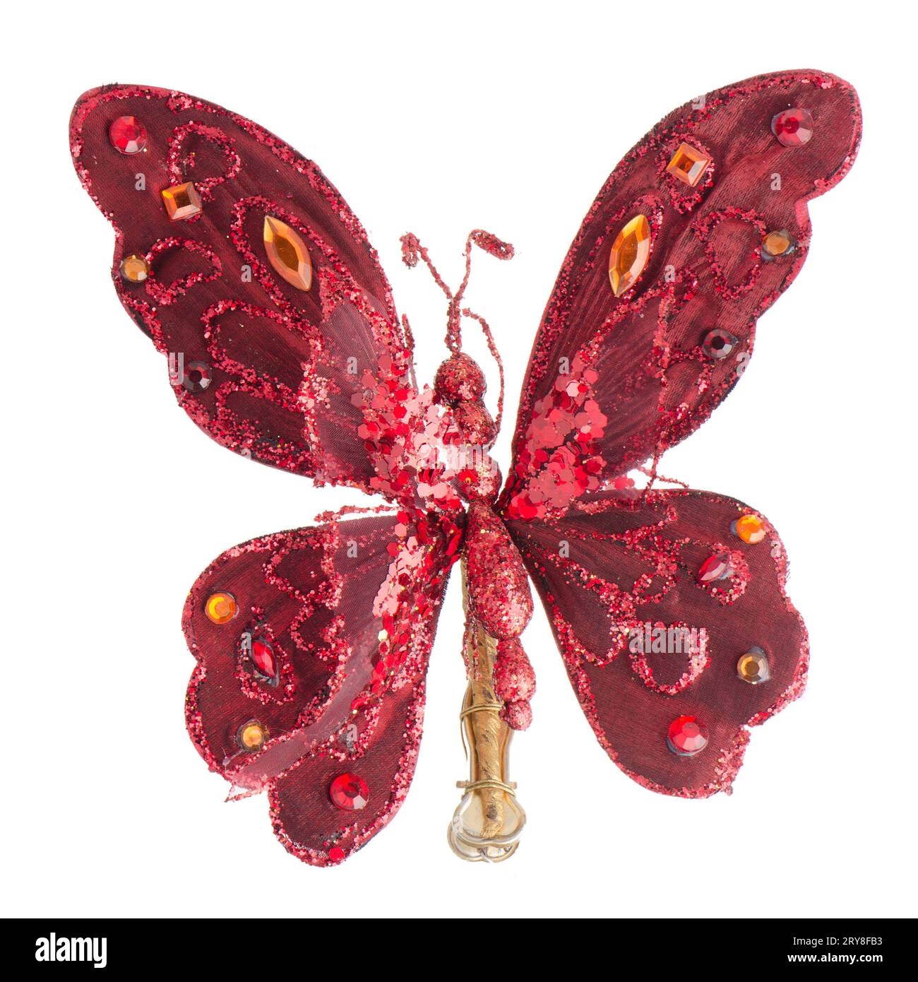 Butterfly Christmas tree ornament Stock Photo - Alamy