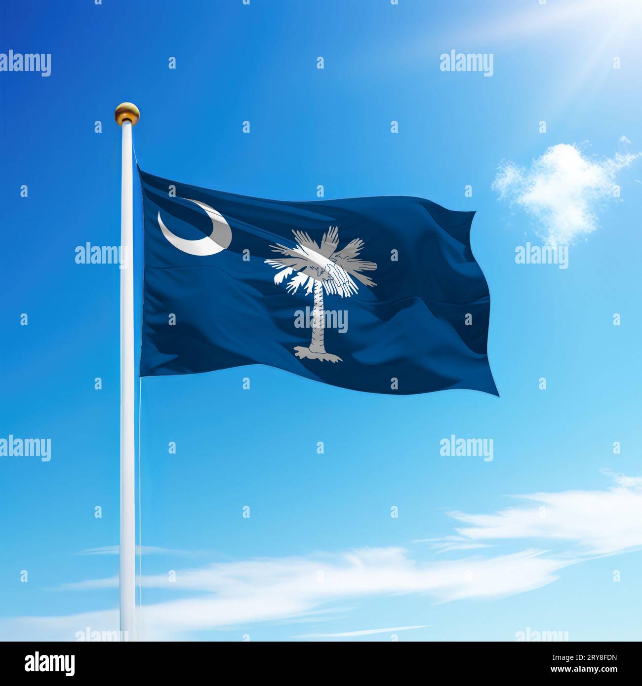 Flagpole flag state south hi-res stock photography and images - Alamy