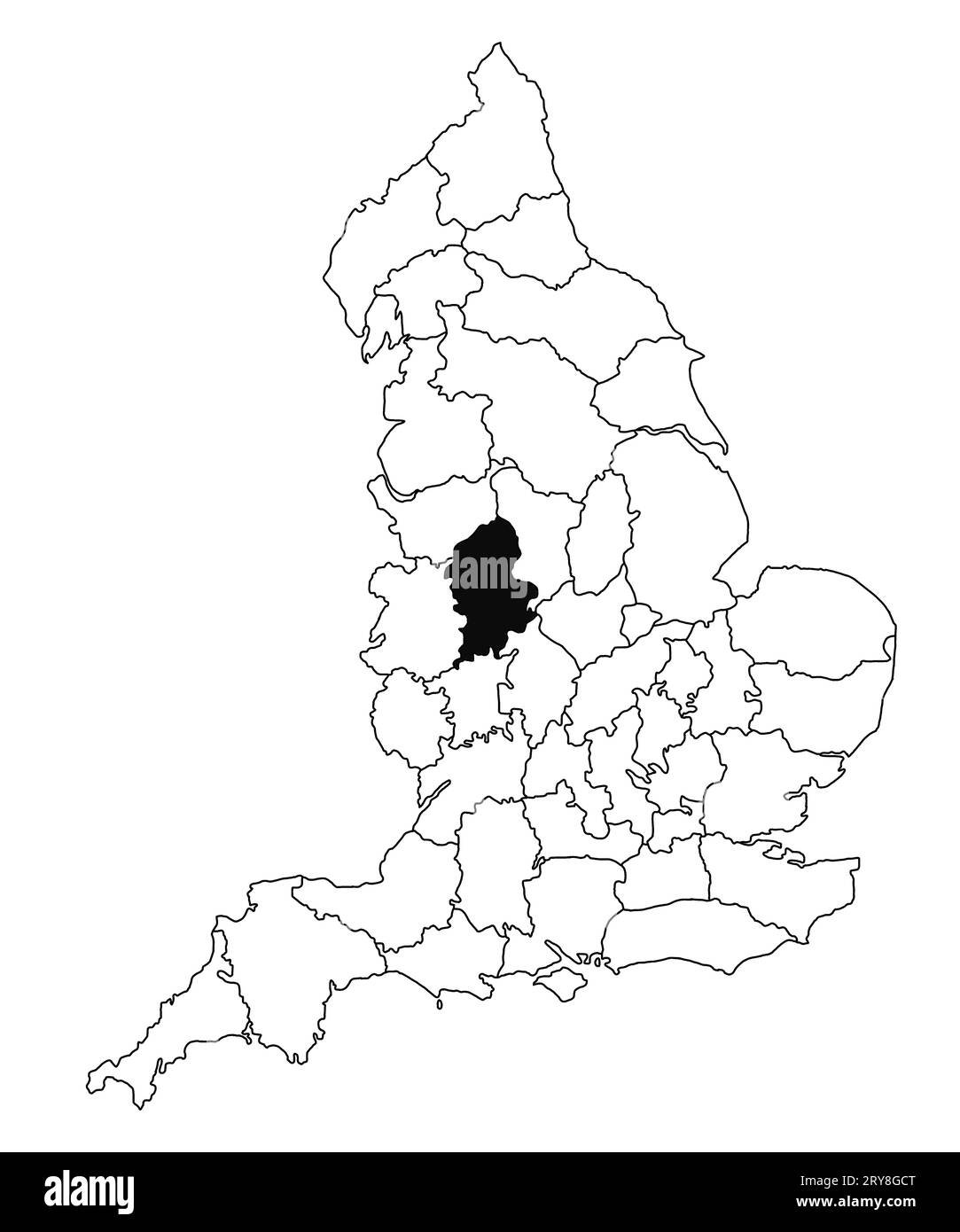 Staffordshire map Cut Out Stock Images & Pictures - Alamy