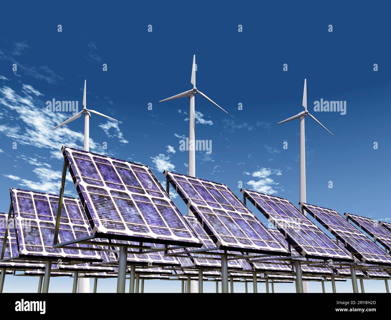 Photovoltaikanlagen windkraftanlage hi-res stock photography and images ...