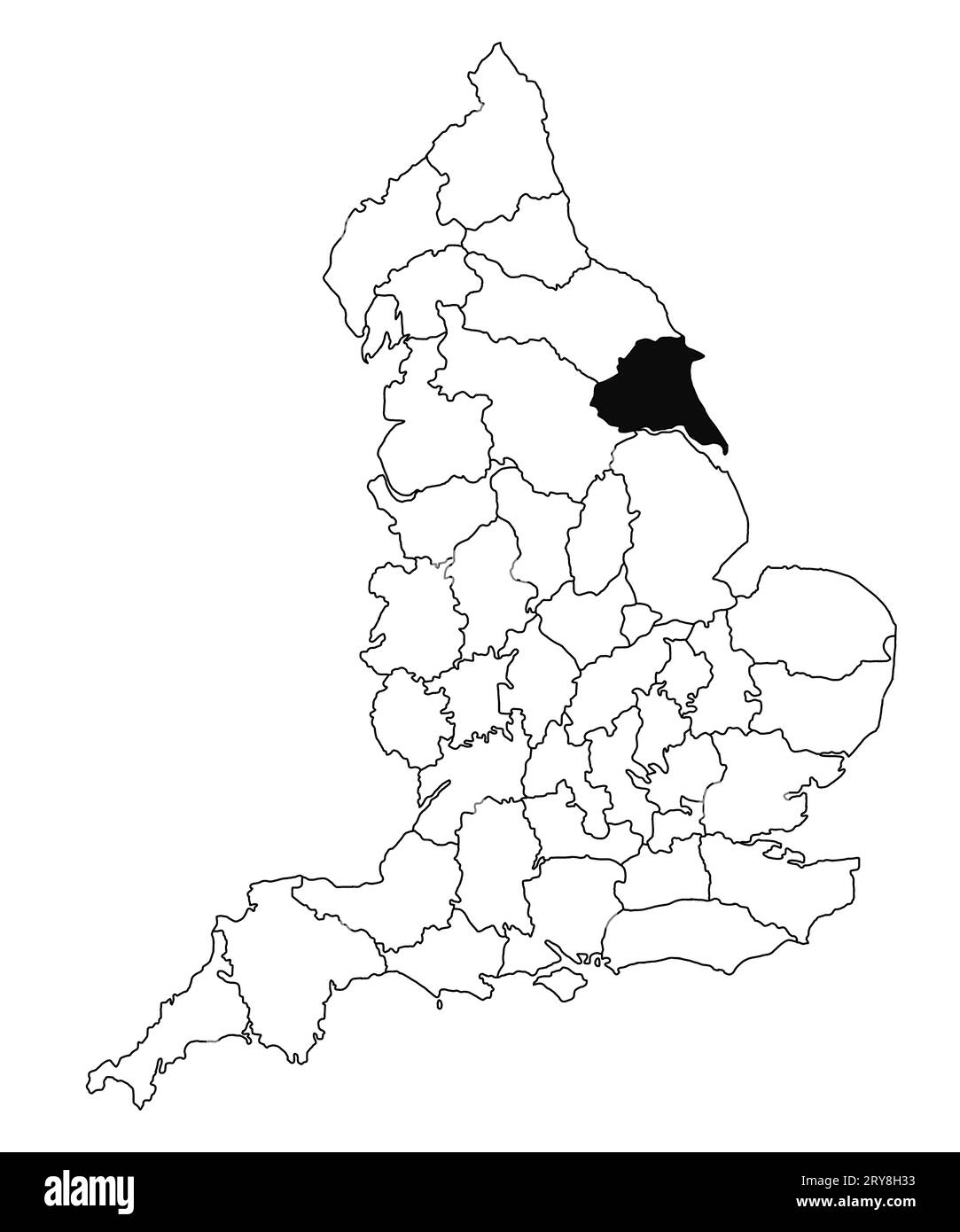 Ceremonial counties of england Black and White Stock Photos & Images ...