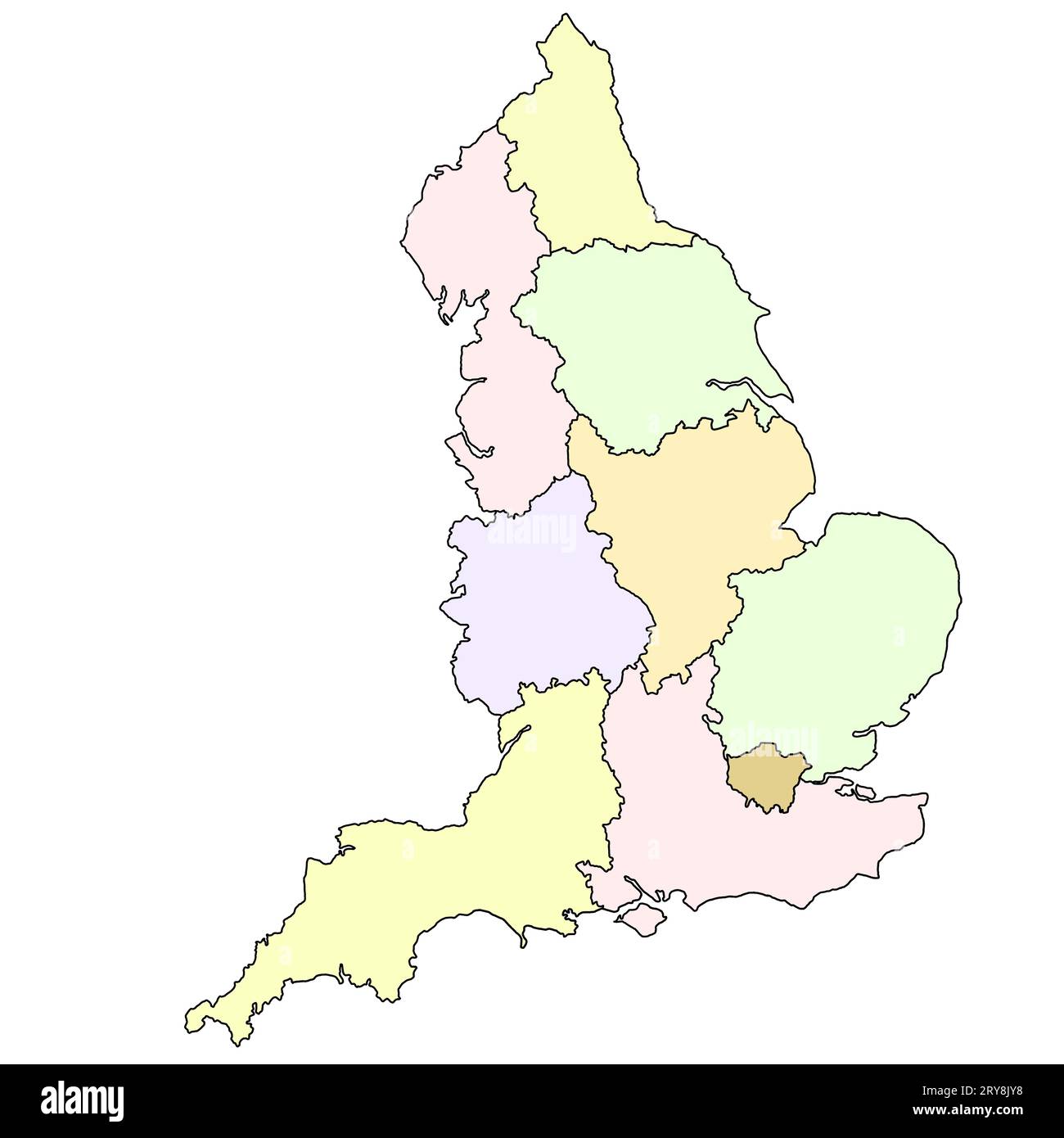 Detailed map of britain hi-res stock photography and images - Alamy