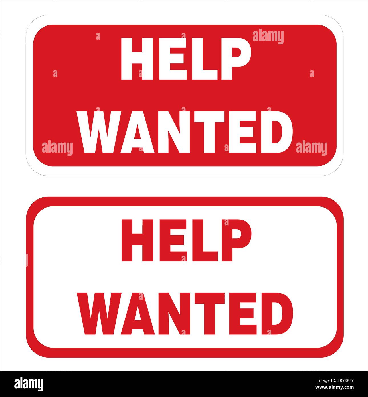 Red and white help wanted banner on a white background Stock Vector ...