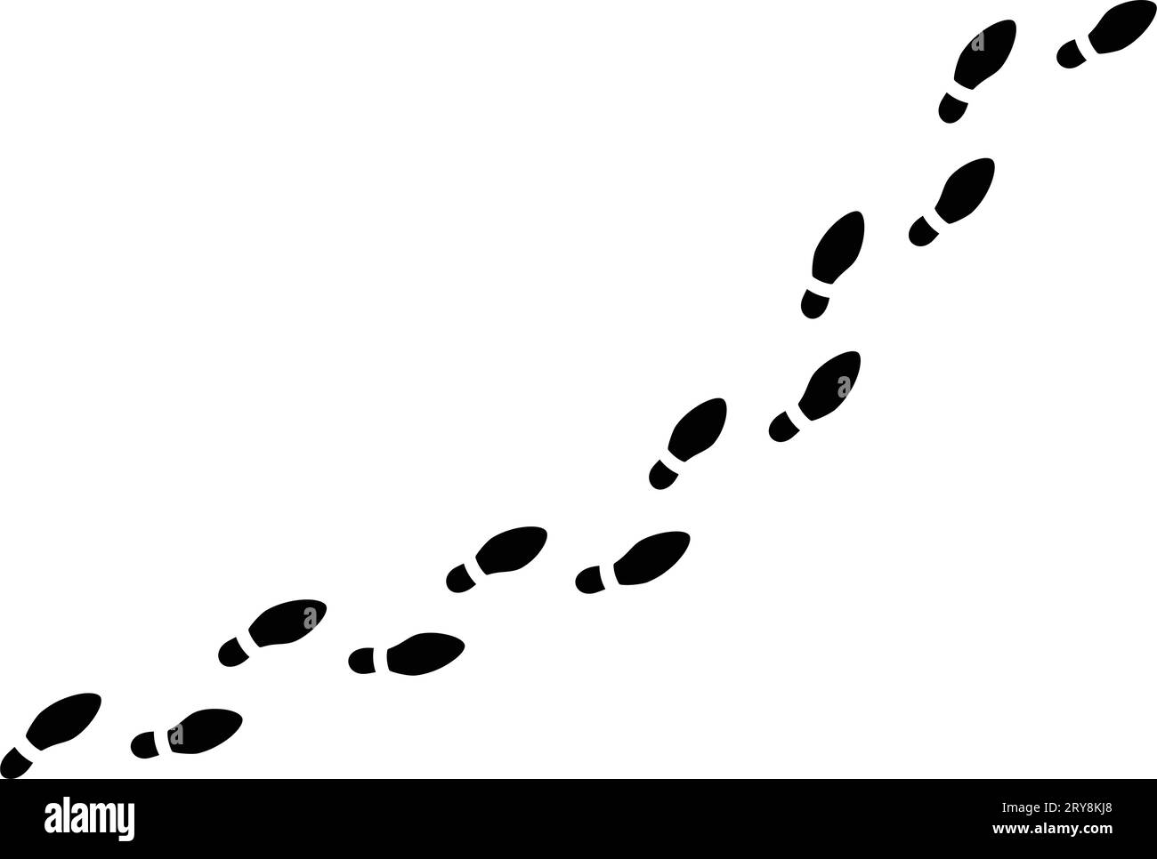 male dress shoe footprints pattern brush vector illustration Stock ...