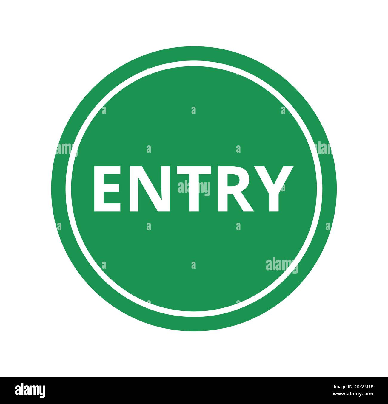 Isolated Green Entry Symbol Stock Vector Image & Art - Alamy
