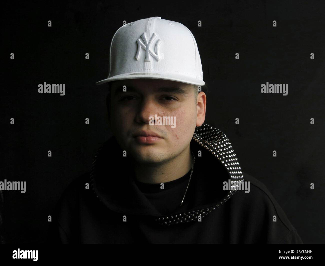Mexican musician Jasiel Nuñez poses for a portrait in Mexico City ...