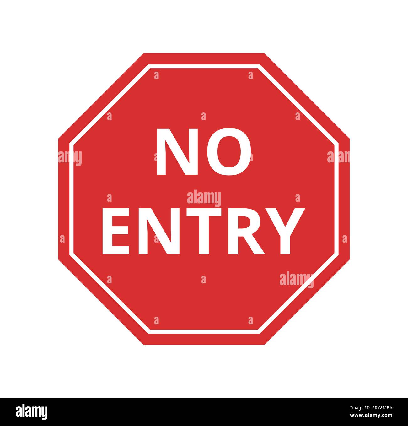 Isolated Red No Entry Symbol Stock Vector Image & Art - Alamy