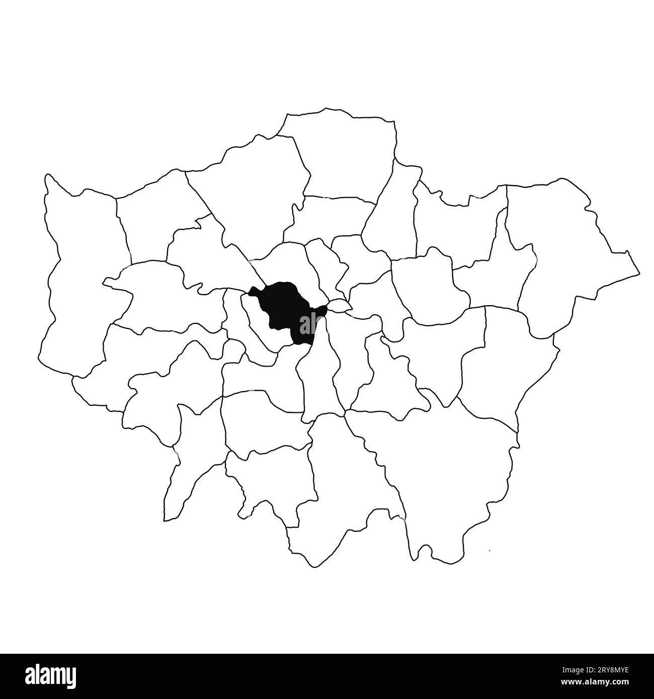 Map of Westminster in Greater London province on white background ...