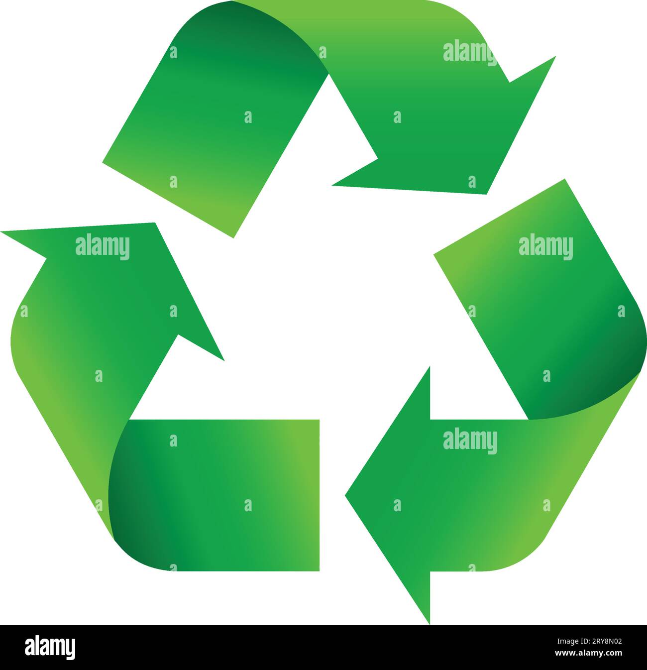 triangle green recycle logo classic vector symbol isolated on white ...