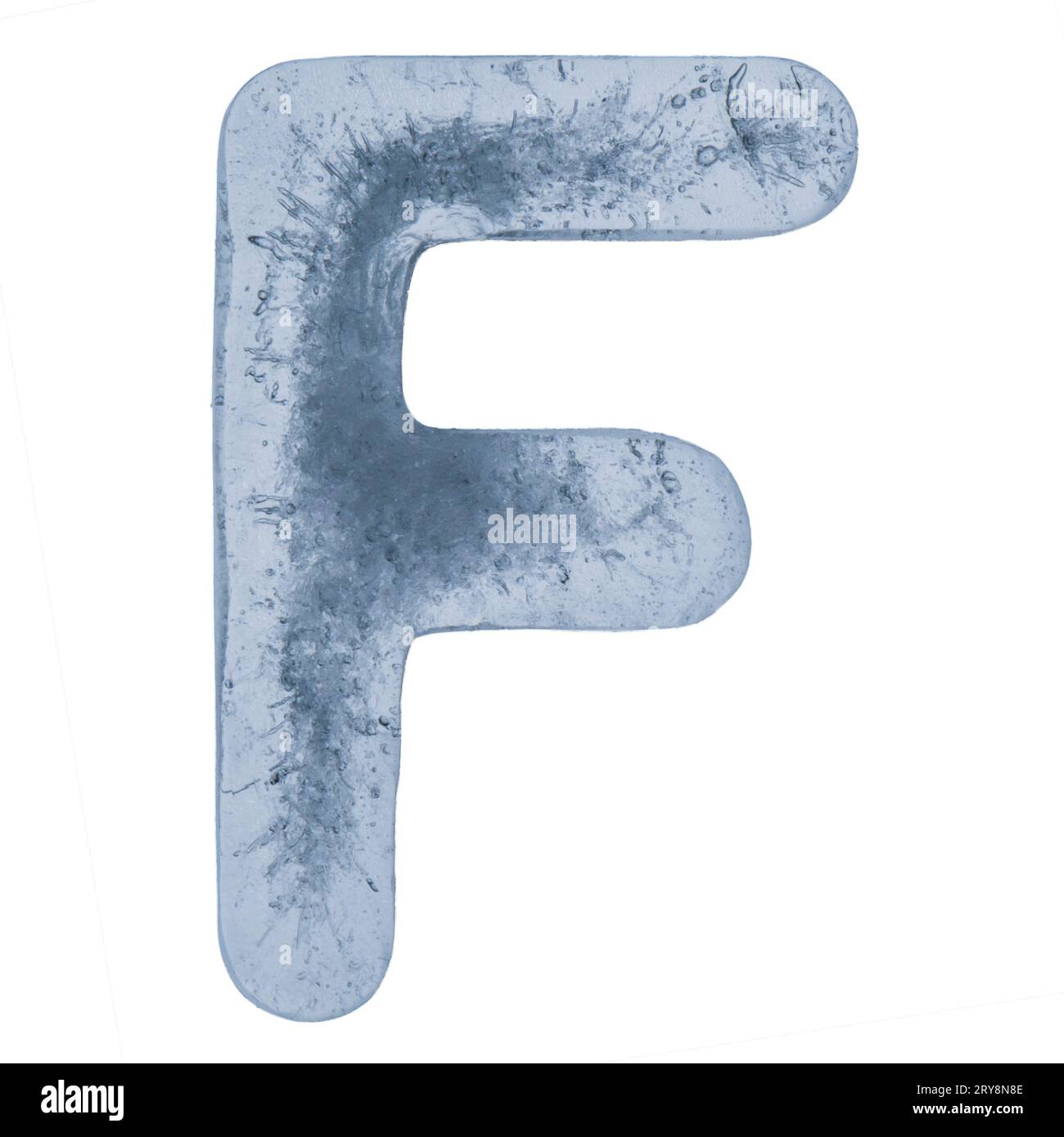 Letter F in ice Stock Photo - Alamy