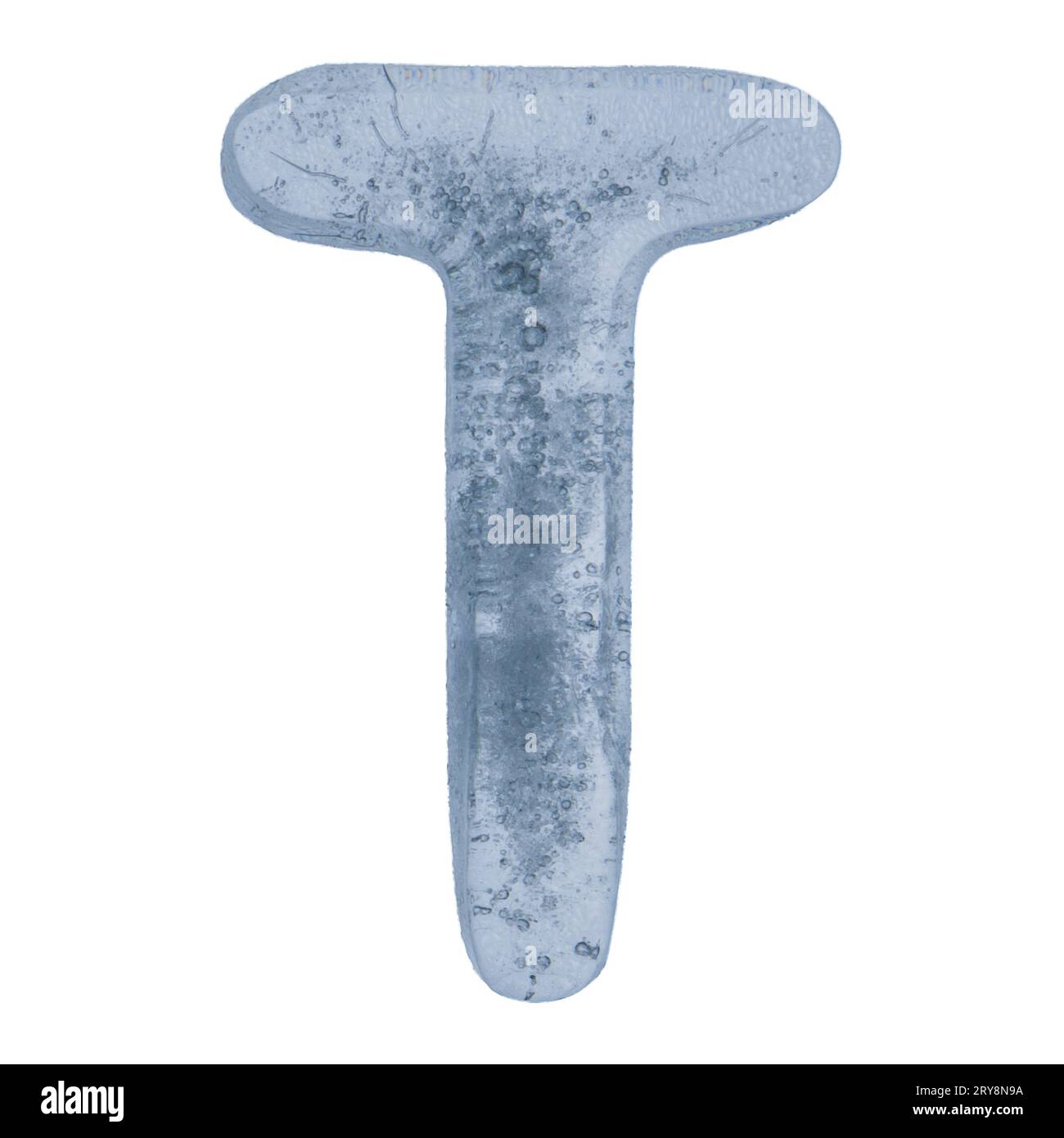 Letter T in ice Stock Photo - Alamy