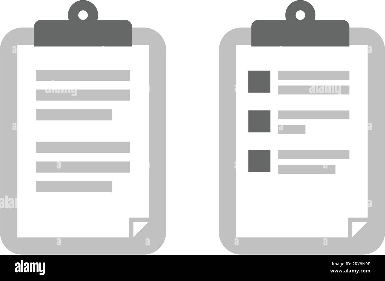 simple clipboard icon set simple vector isolated on white background ...