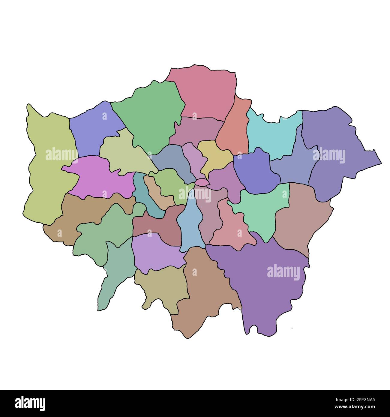 Isolated london map hi-res stock photography and images - Alamy