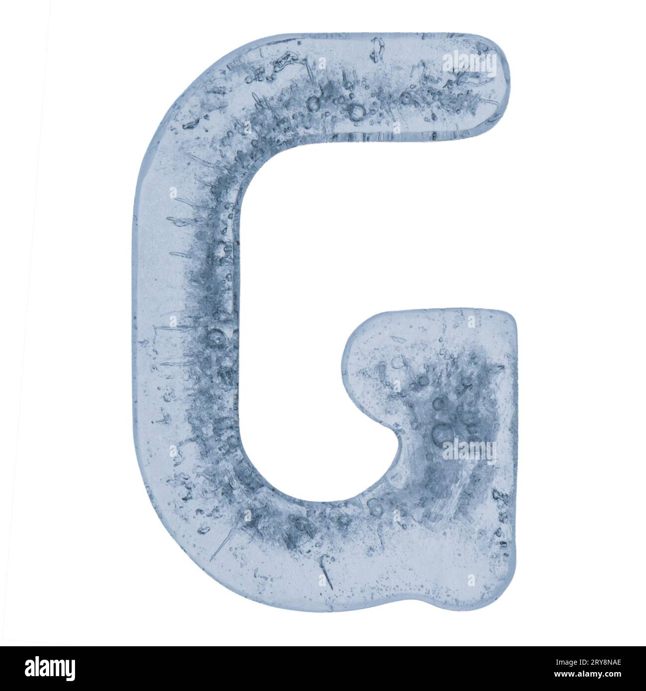 Letter G in ice Stock Photo - Alamy