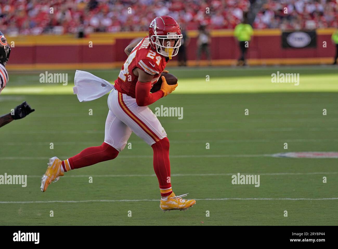 Kansas City Chiefs wide receiver Skyy Moore runs the ball during the ...