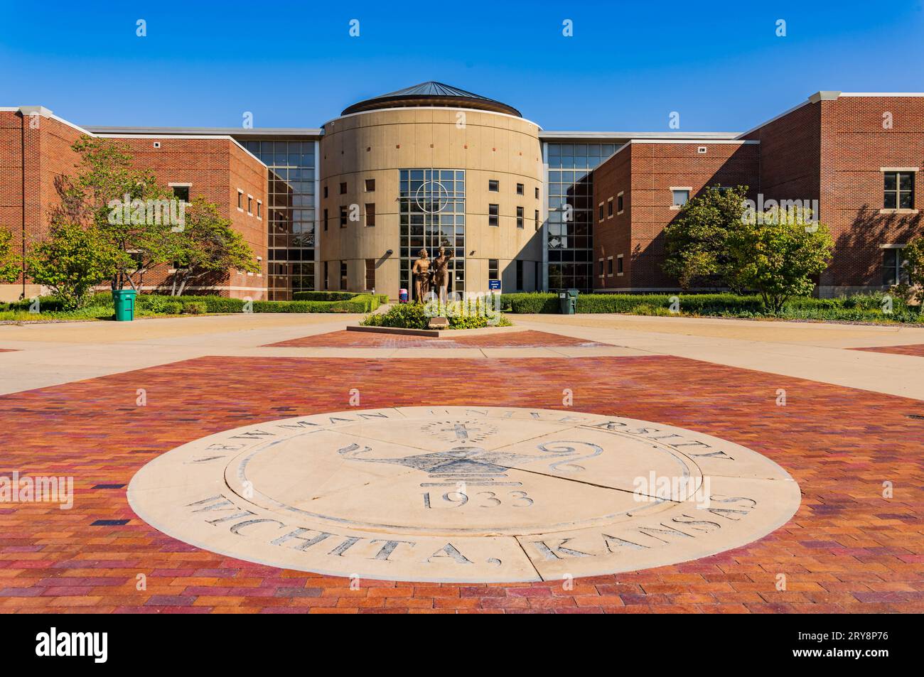Sunny view of DeMattias Fine Arts Center in campus of Newman University ...