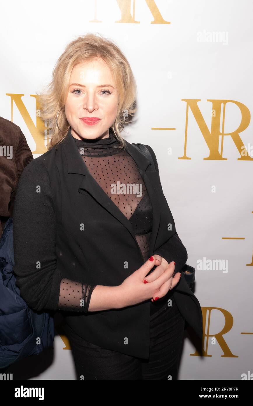Joanna Hell attends Speakeasy Restaurant The Newsroom grand opening ...