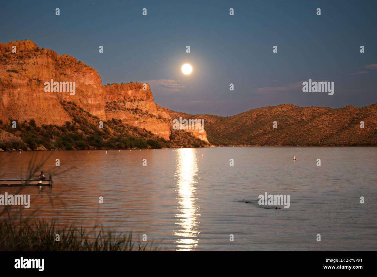 Full Moon Rising Stock Photo - Alamy