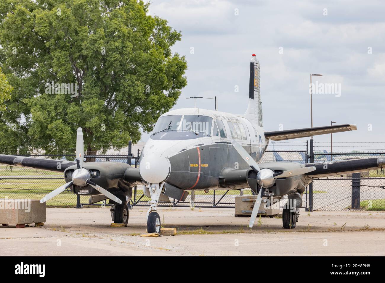 Kansas, SEP 16 2023 - Old US Air Force plane show in Aviation Museum ...