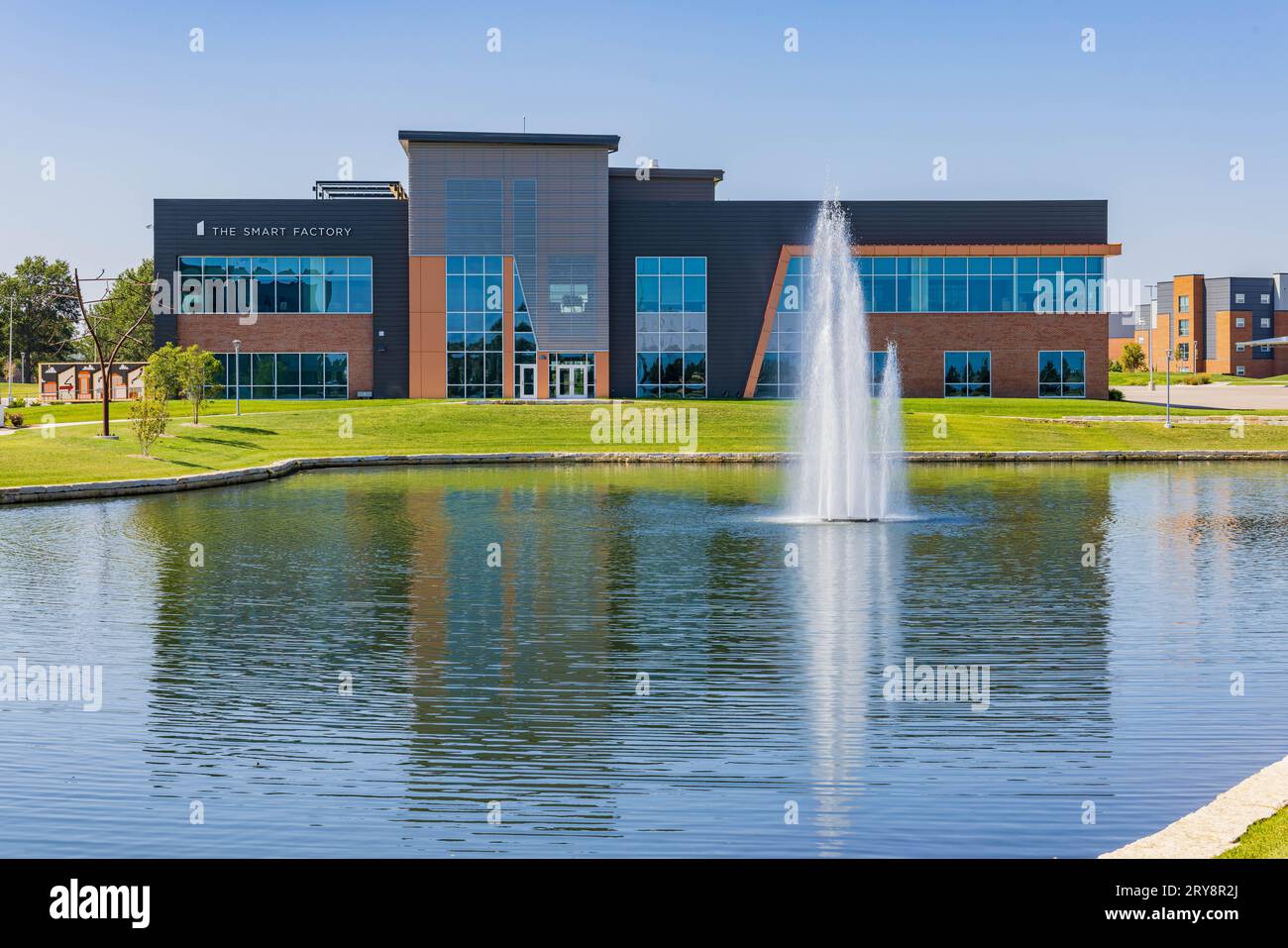 Kansas, SEP 17 2023 - Sunny view of the campus of Wichita State ...