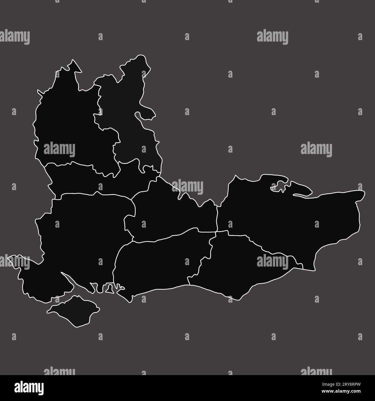 Ceremonial counties map hi-res stock photography and images - Alamy