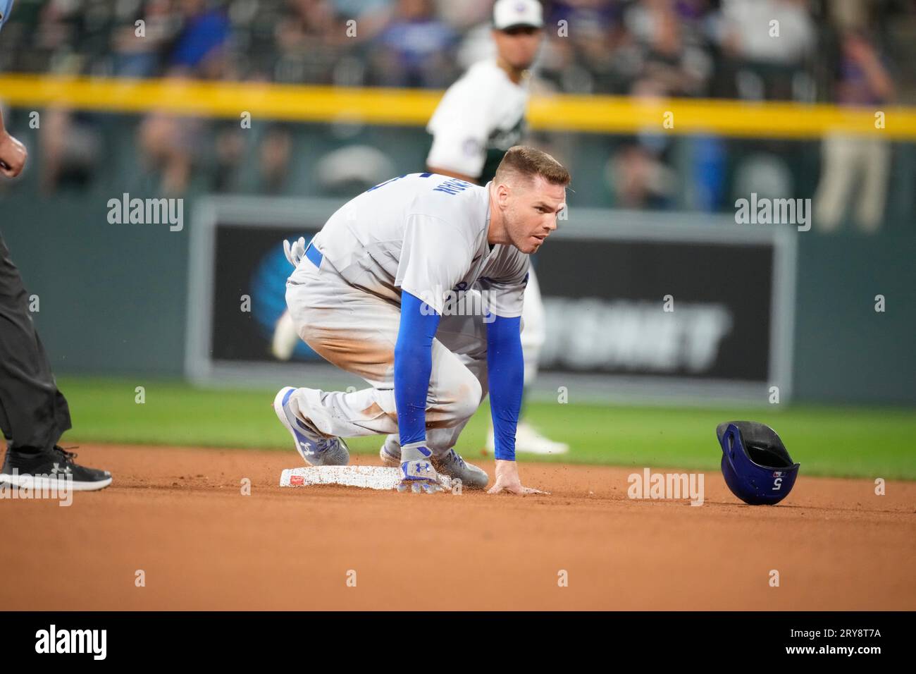 Los Angeles Dodgers first baseman Freddie Freeman (5) in the seventh ...