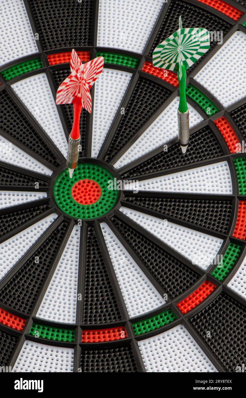 Dart board with dart Stock Photo - Alamy