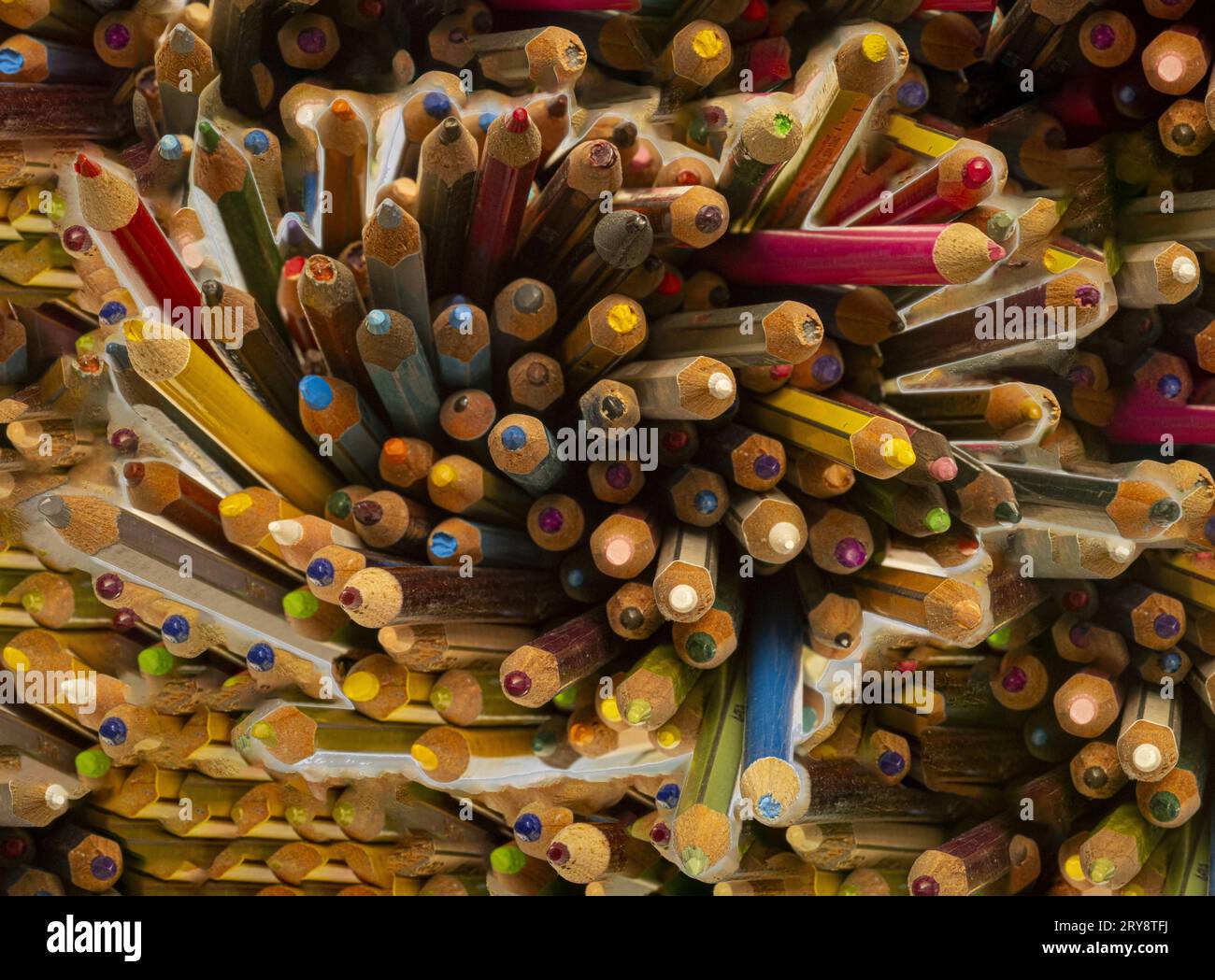 Bunch of colored crayons Stock Photo - Alamy