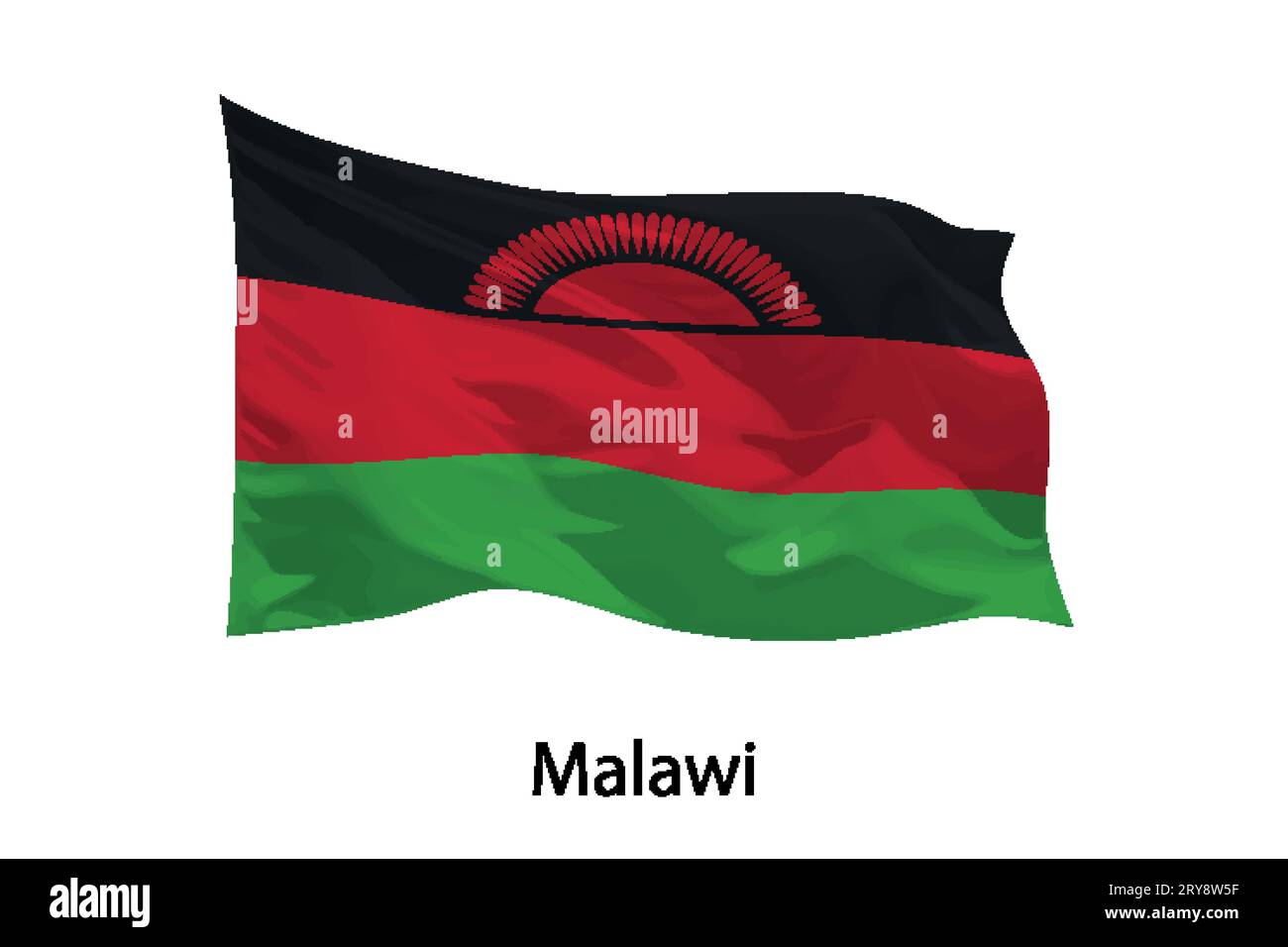 Malawi waving flag realistic cloth Stock Vector Images - Alamy