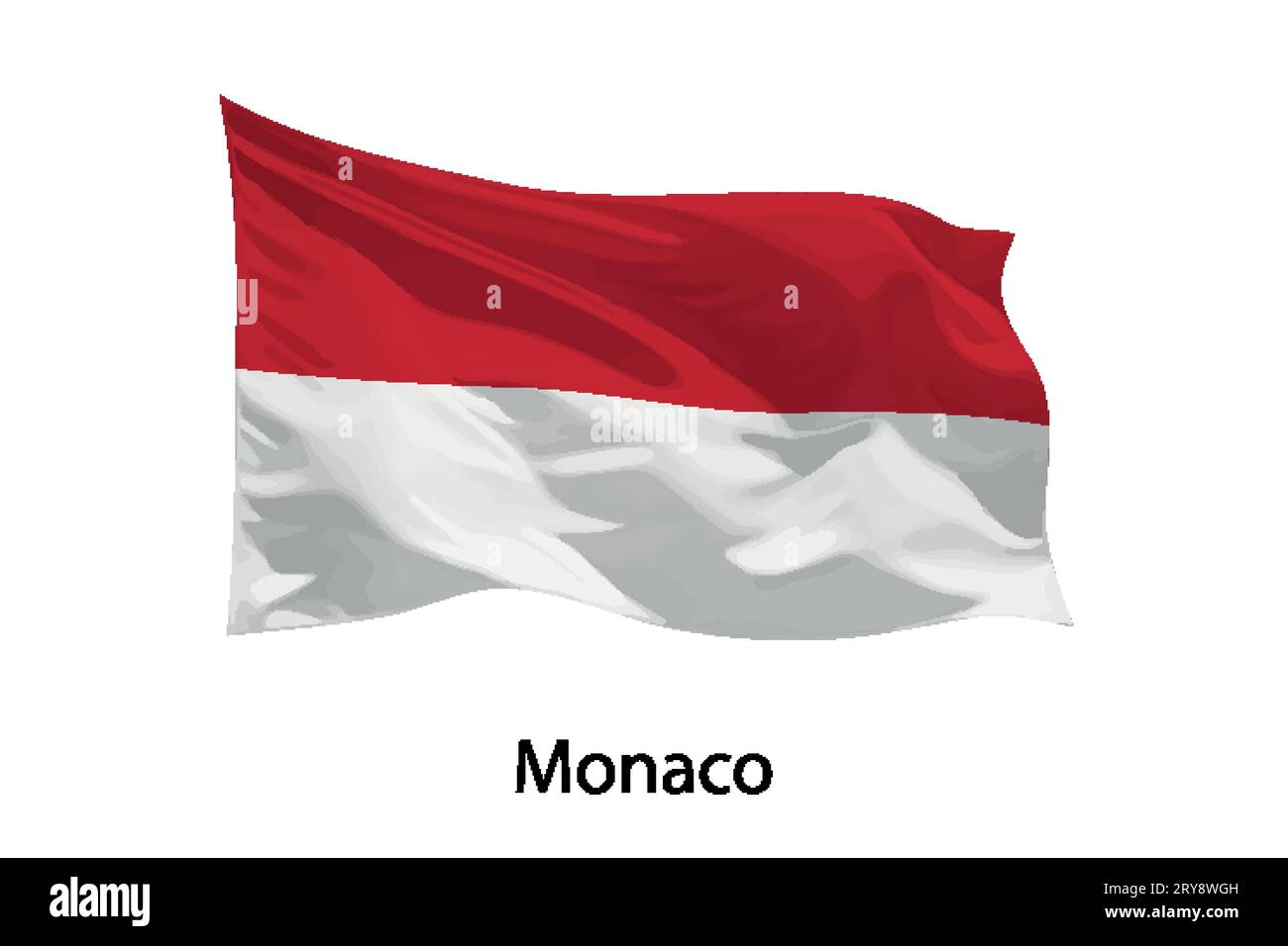 Flag monaco waving blue sky hi-res stock photography and images - Alamy