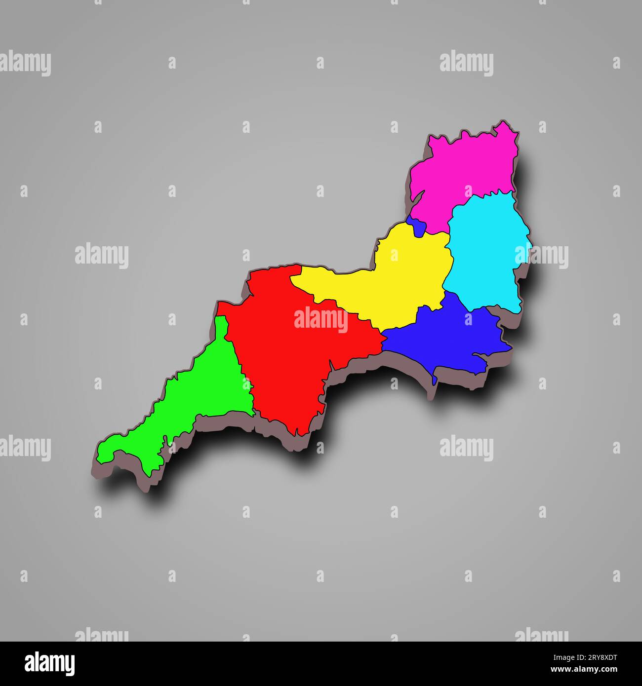 Ceremonial counties map hi-res stock photography and images - Alamy