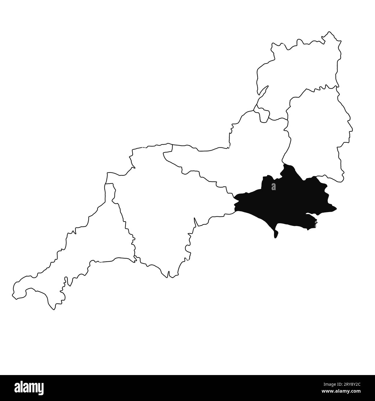 Dorset map hi-res stock photography and images - Alamy
