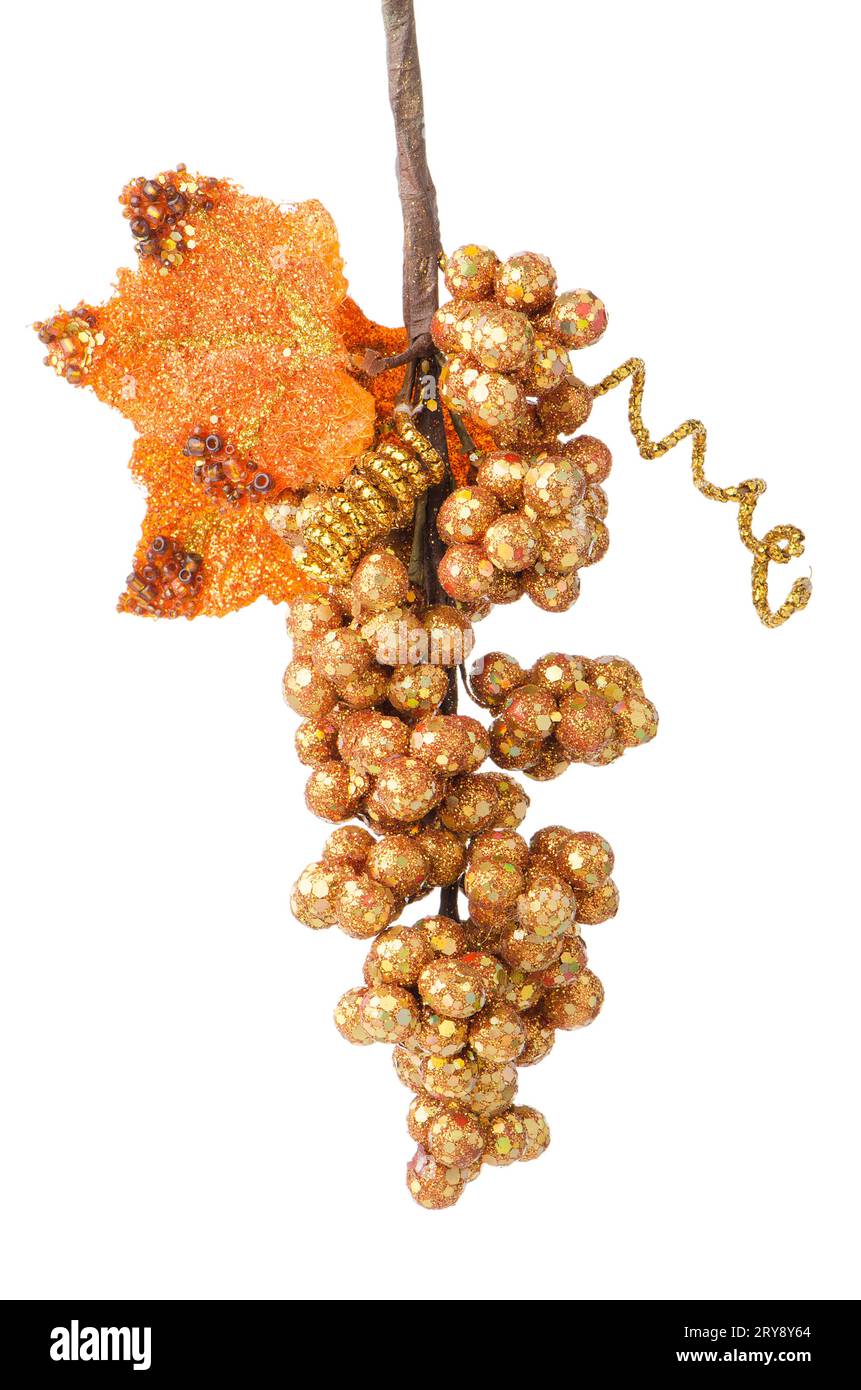 Christmas balls stars golden Cut Out Stock Images & Pictures - Alamy