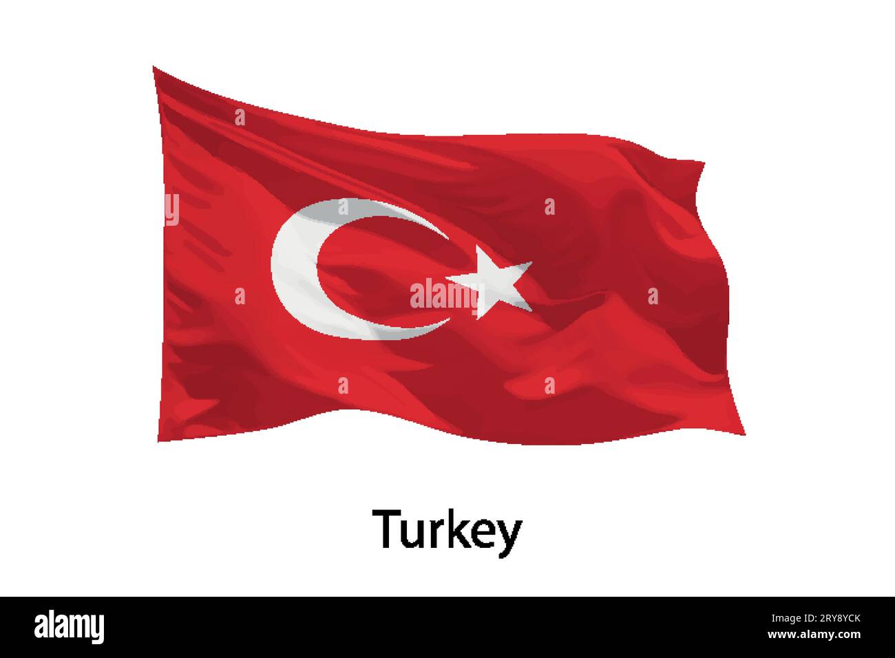 Turkey flag 3d realistic waving hi-res stock photography and images - Alamy