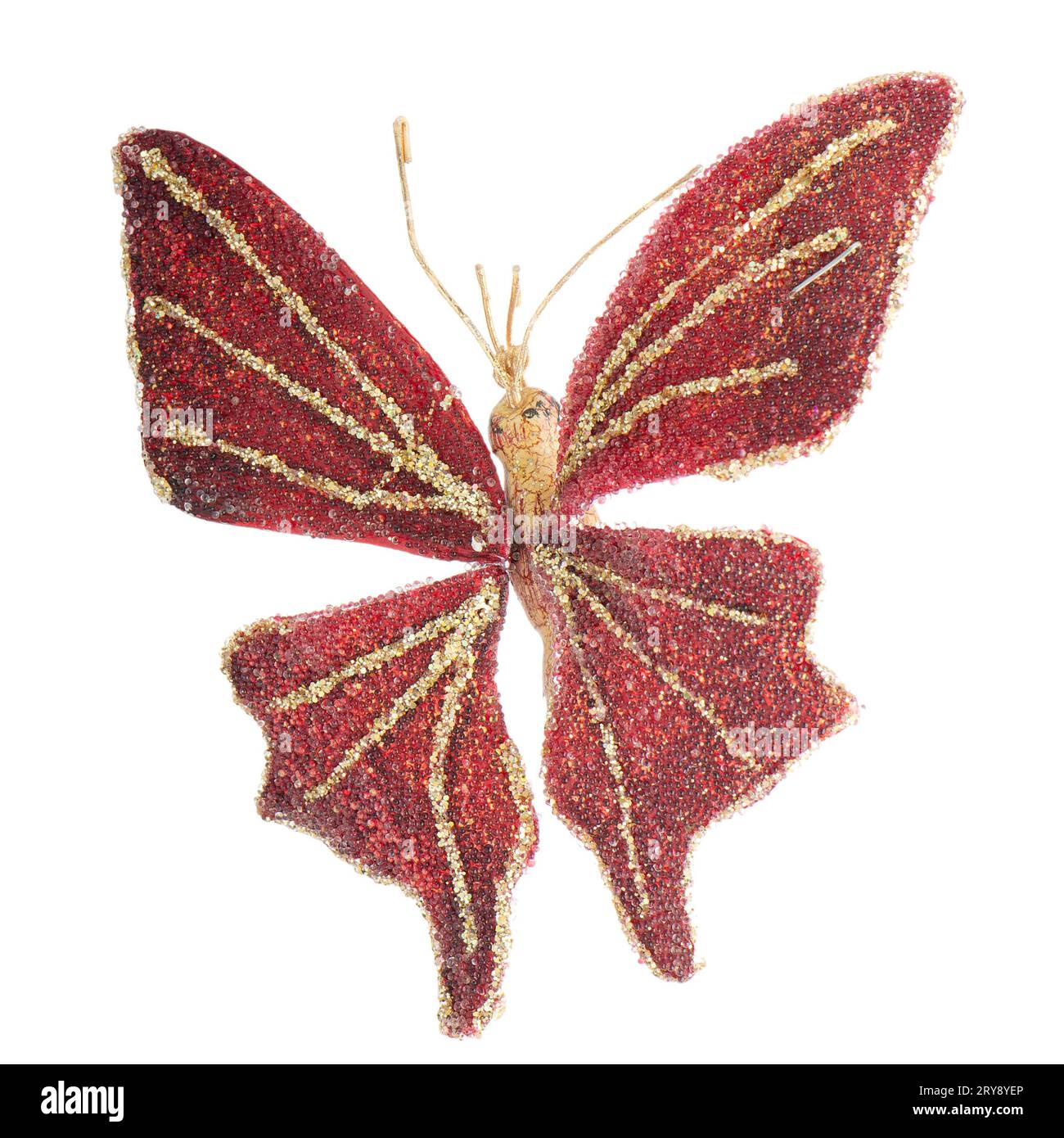 Butterfly Christmas tree ornament Stock Photo - Alamy